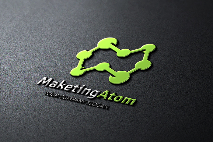 Marketing Atom Logo | Branding & Logo Templates ~ Creative Market