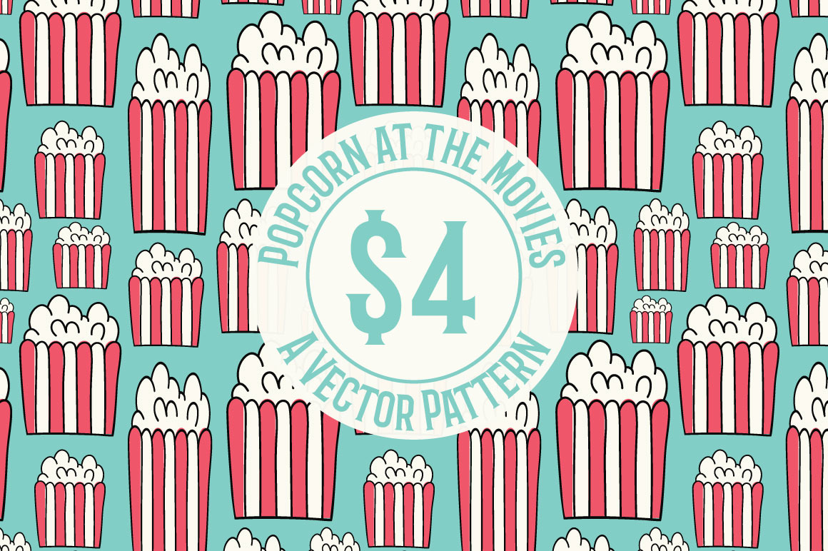 Popcorn Seamless Repeat Pattern, a Pattern Graphic by K McCormack Designs