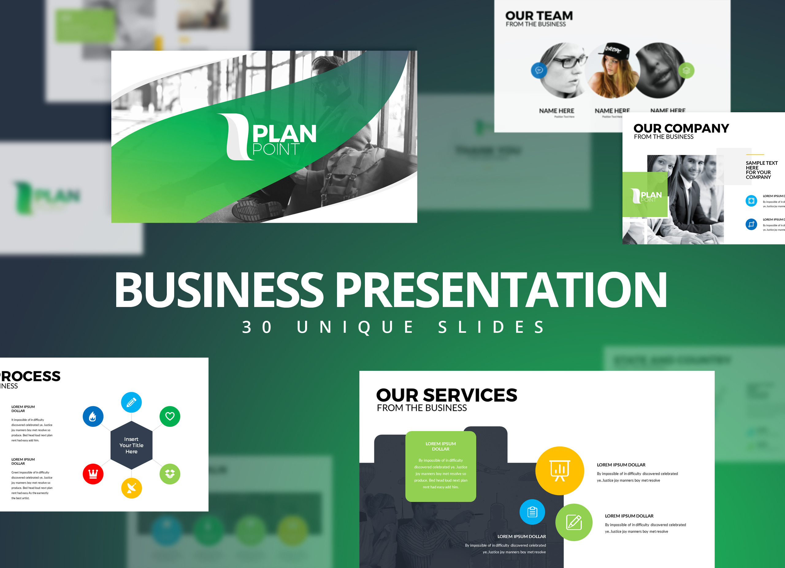 Modern Business Plan PowerPoint, a Presentation Template by TemplatesForest