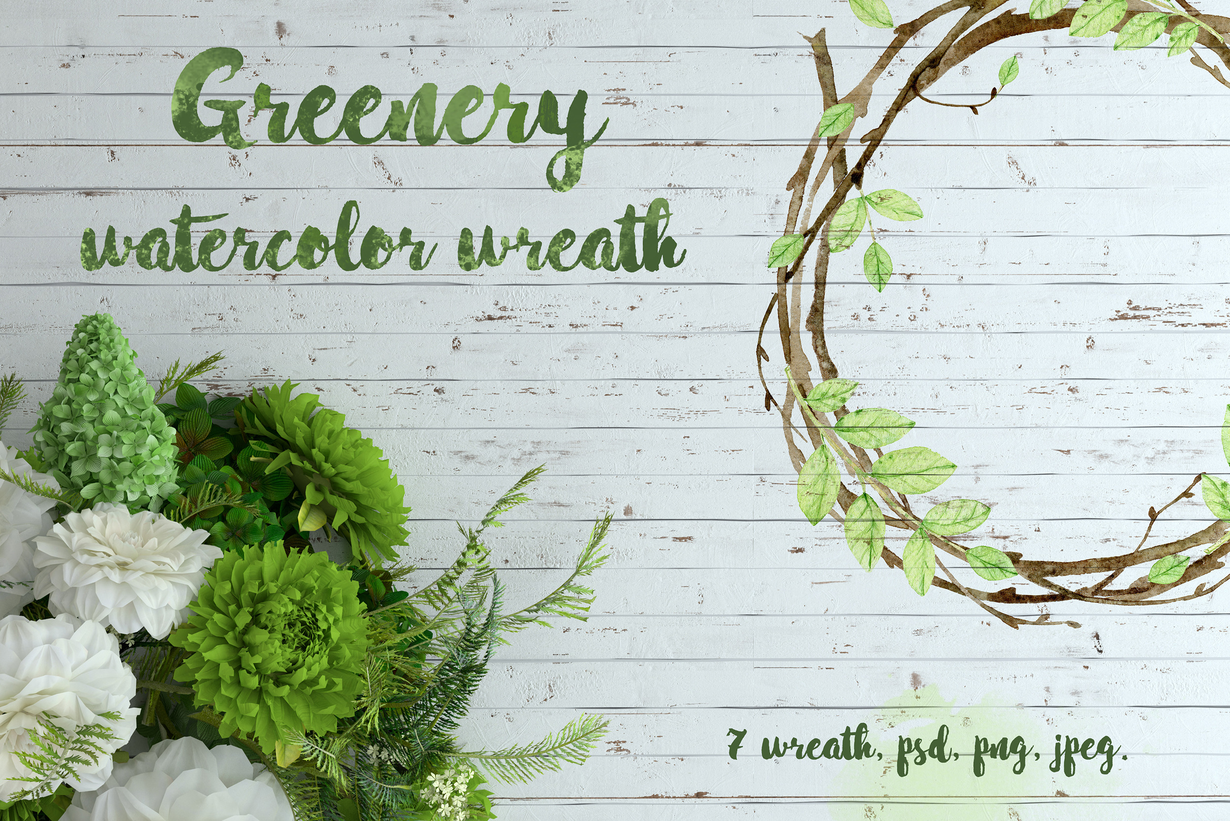 7 Great greenery wreaths, an Illustration by IrinaUsmanova