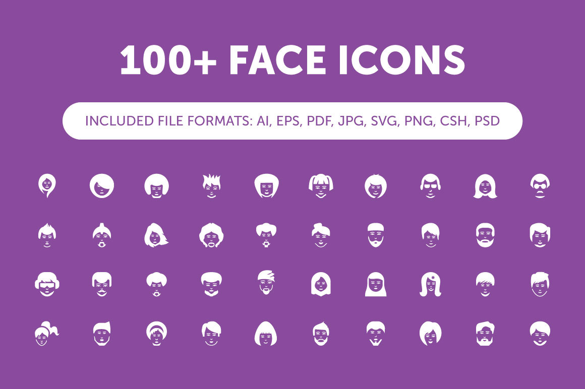 100+ Face Icons | Icons ~ Creative Market