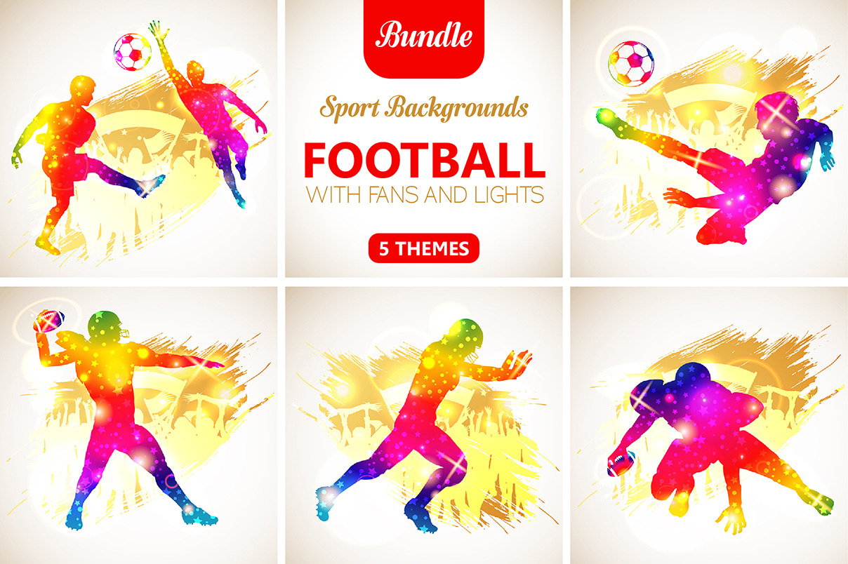 Football Players with Fans, a Texture Illustration by TAlex