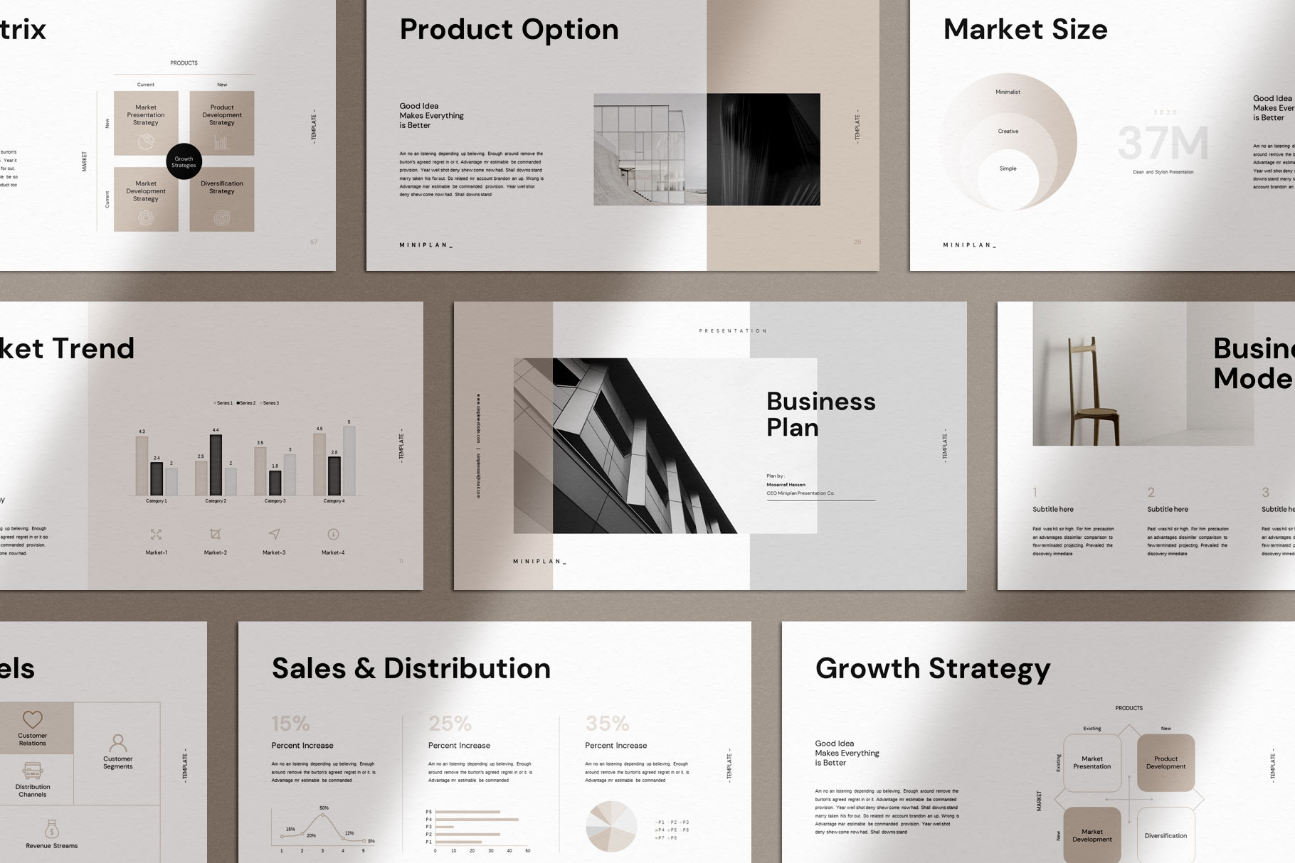 Business Plan Google Slides Template A Presentation Template By
