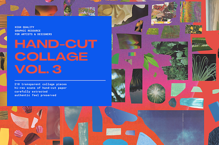 Hand Cut Collage Vol. 1, a Decorative Illustration by Paper Whistle Studio