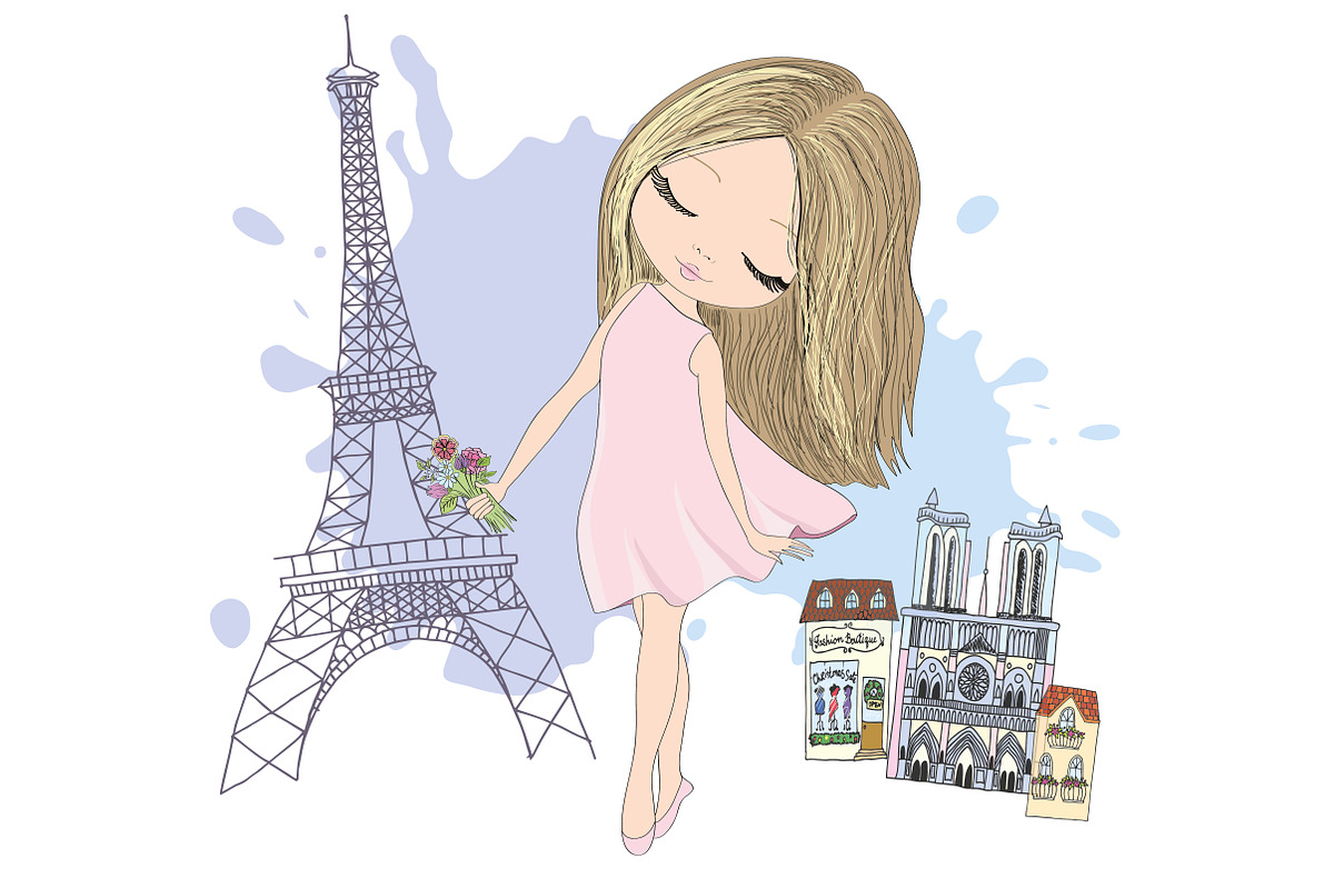Cute Paris Card, an Illustration by Dibrova Art