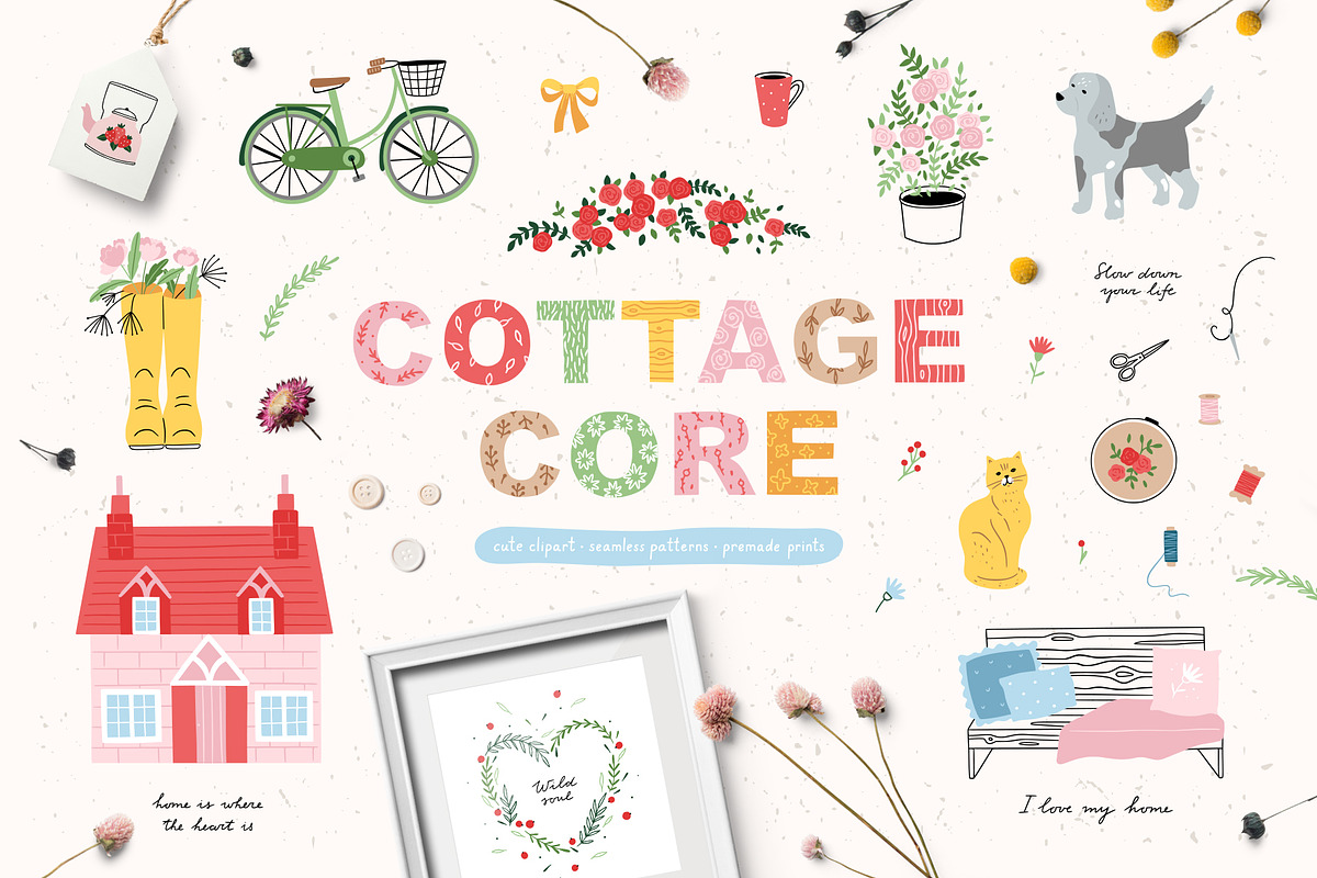 Cottagecore Cute Clipart, an Object Illustration by Redchocolate