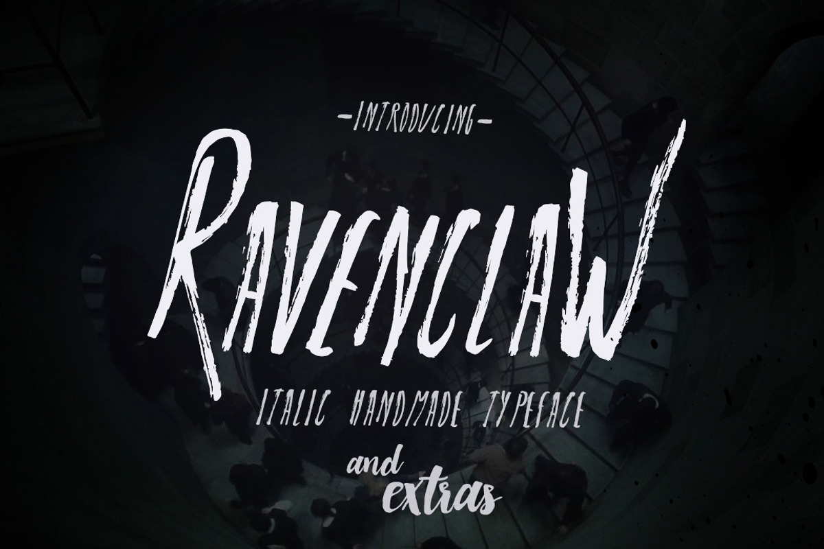 Ravenclaw Italic, a Script Font by Yasir Ekinci