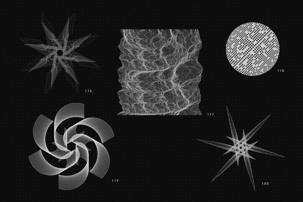 200 Vector Shapes, an Object Graphic by RuleByArt