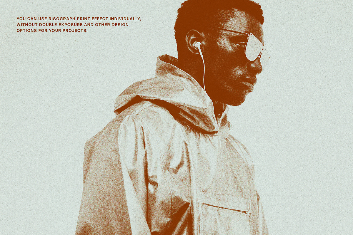 Risograph Double Exposure Effect