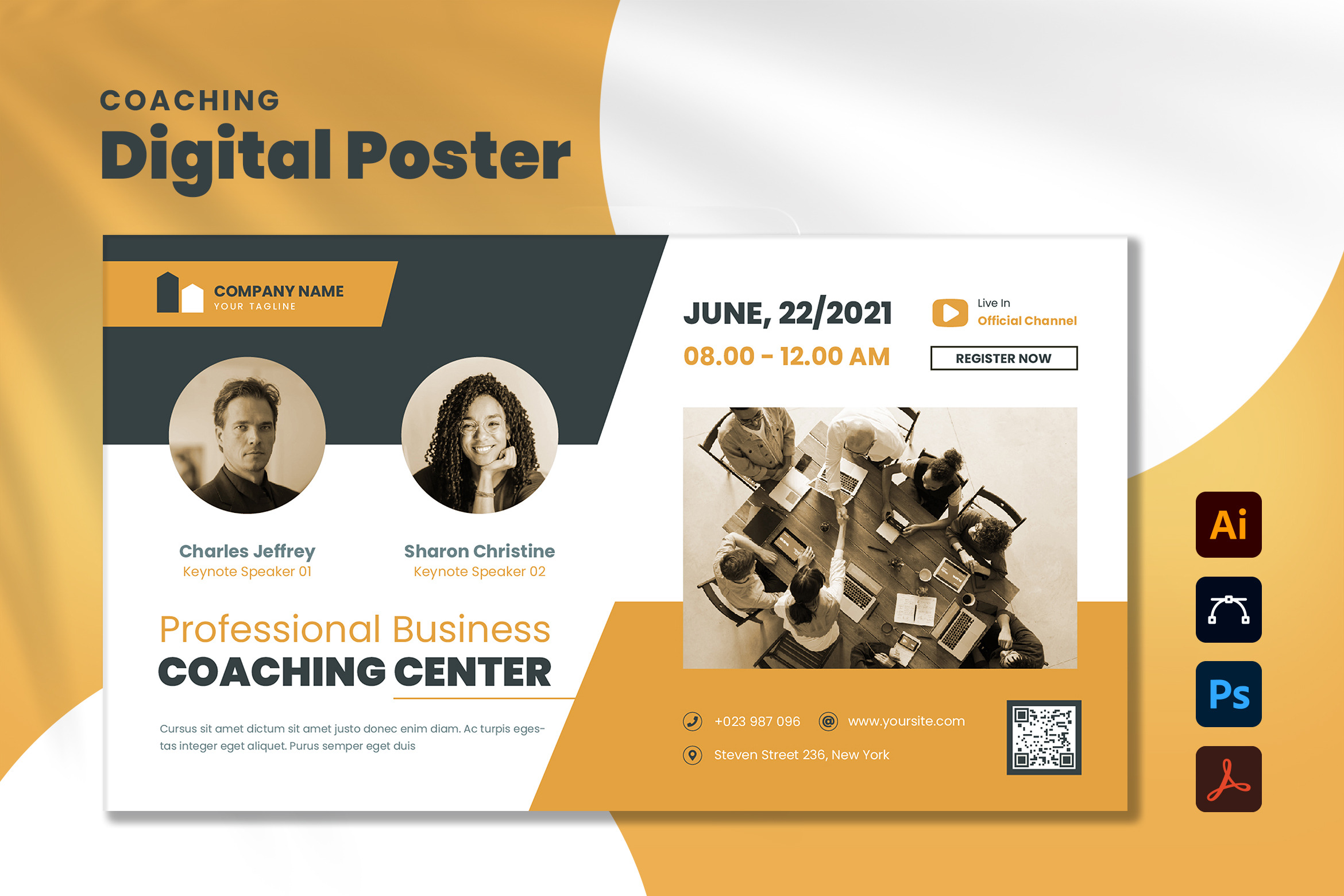 Coaching Digital Poster, a Templates & Theme by Rahardi Creative