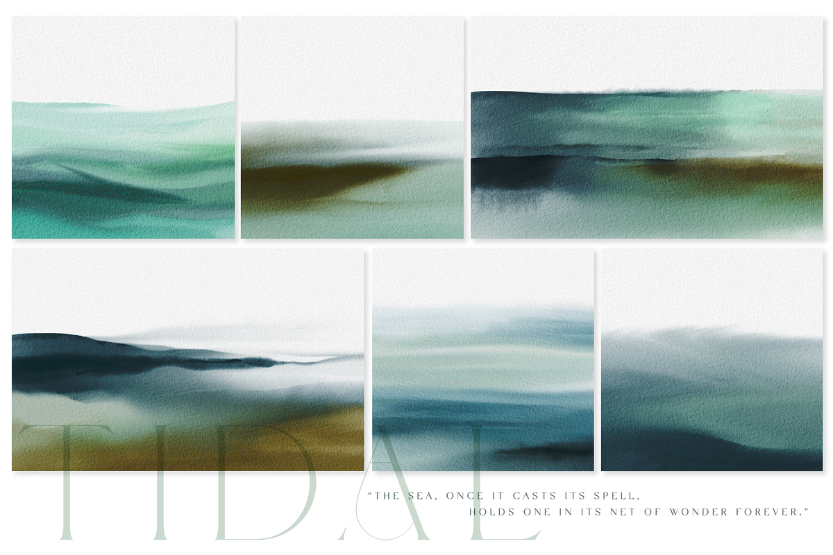 Tidal Watercolor Textures