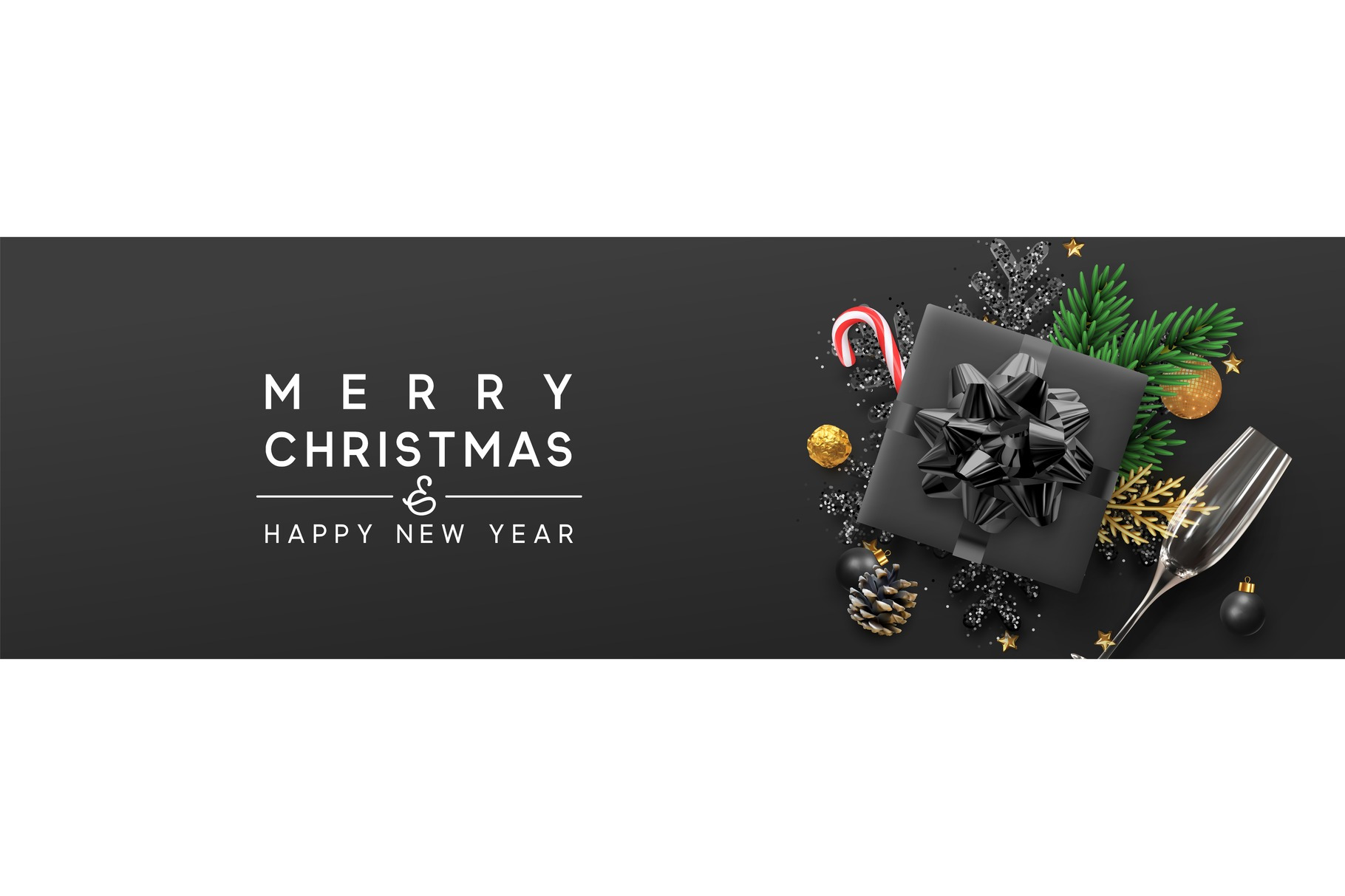 Merry Christmas banner, a Decorative Illustration by Modern vector