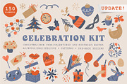 Celebration kit | Vector collection, a Decorative Illustration by ...
