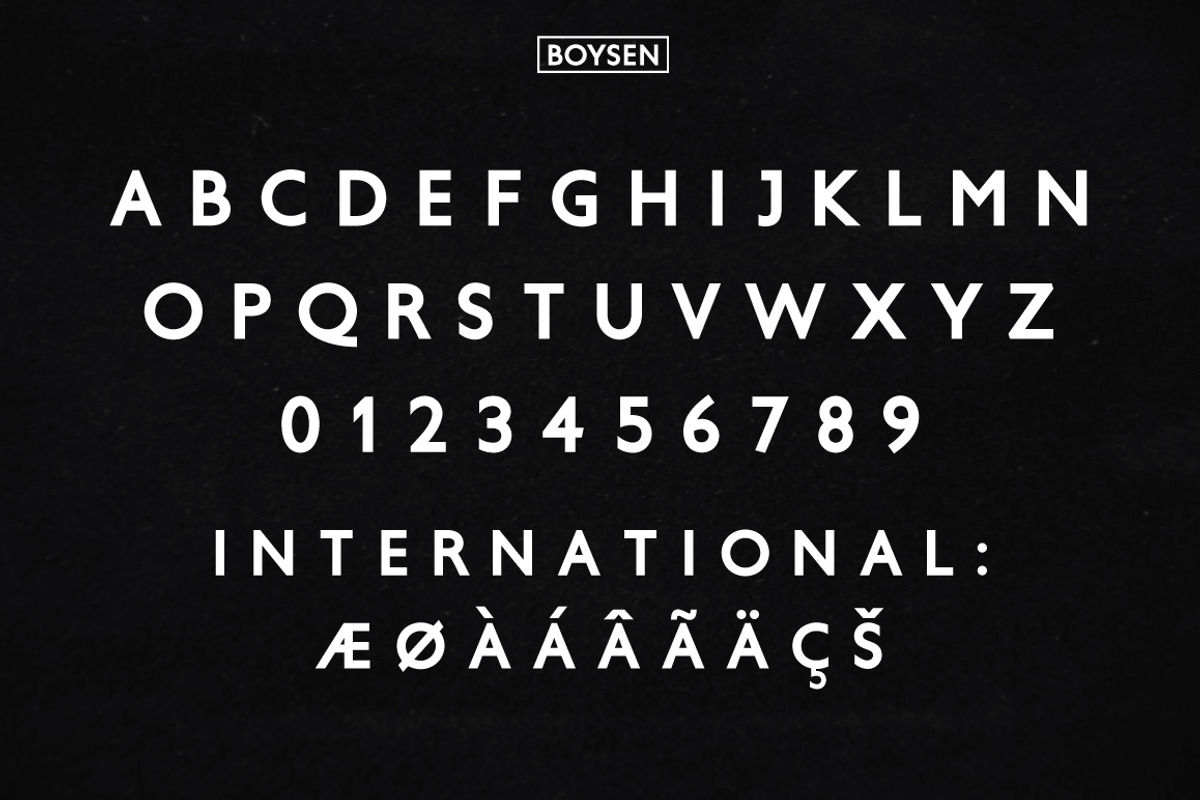 Boysen Typeface, a Sans Serif Font by Jan-Christian Bruun