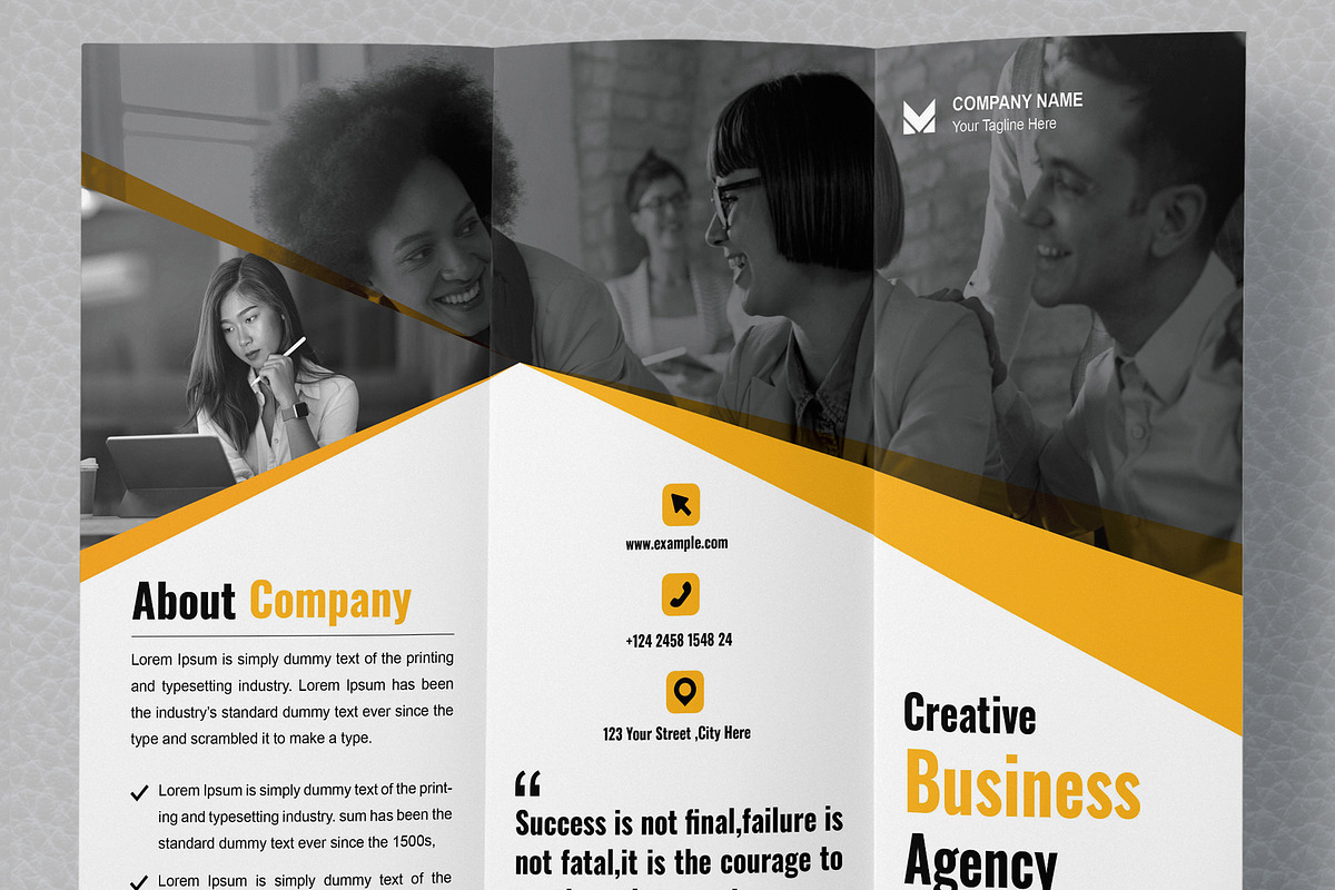 Trifold Brochure Design Layout
