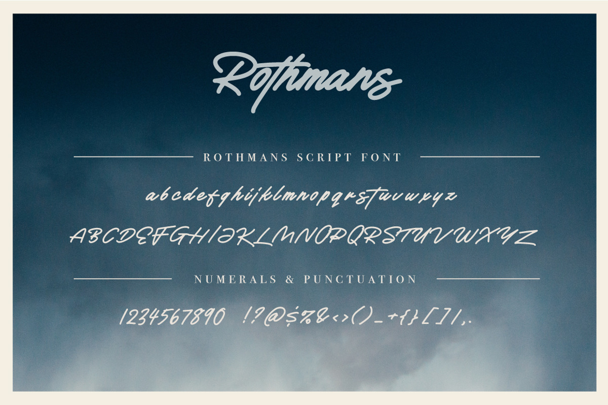 Rothmans - Font Duo (Free Version), a Script Font by Hustle Supply Co.