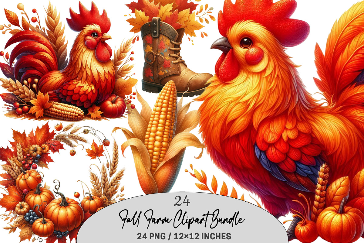Fall Farm Clipart Bundle, a Graphic by CitraGraphics