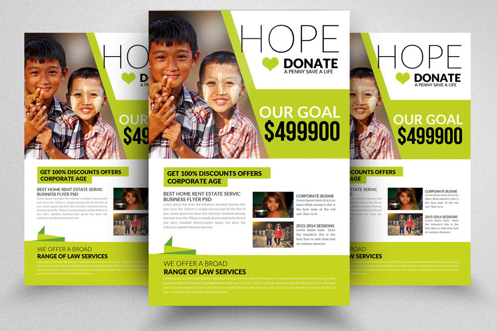 Donation And Charity Flyer, a Flyer Template by Psd Templates