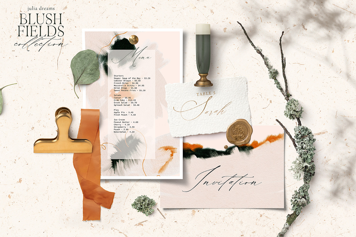 Blush Fields Textured Collection | Creative Market