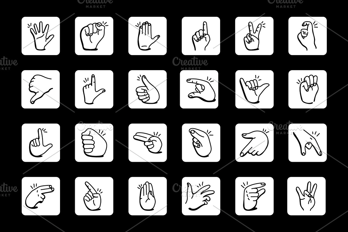 Collection of Sign Language Icons