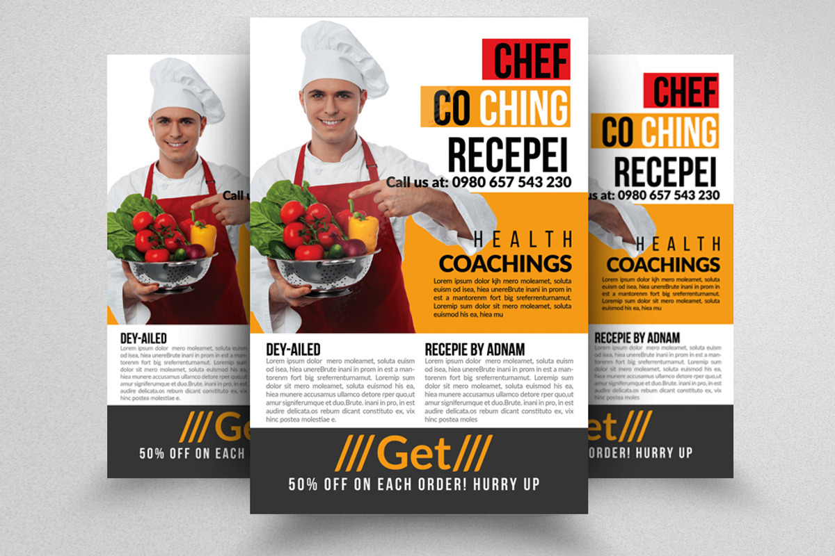 Chief Cooking Lessons Flyer, a Flyer Template by Business Flyers