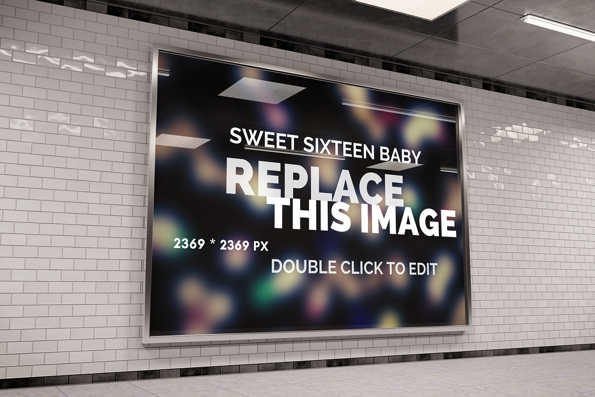 Metro Billboard Mockup Template, an Advertising Mockup by PaperMoon