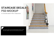 Staircase Sticker Mockup Set, a Product Mockup by mock-ups