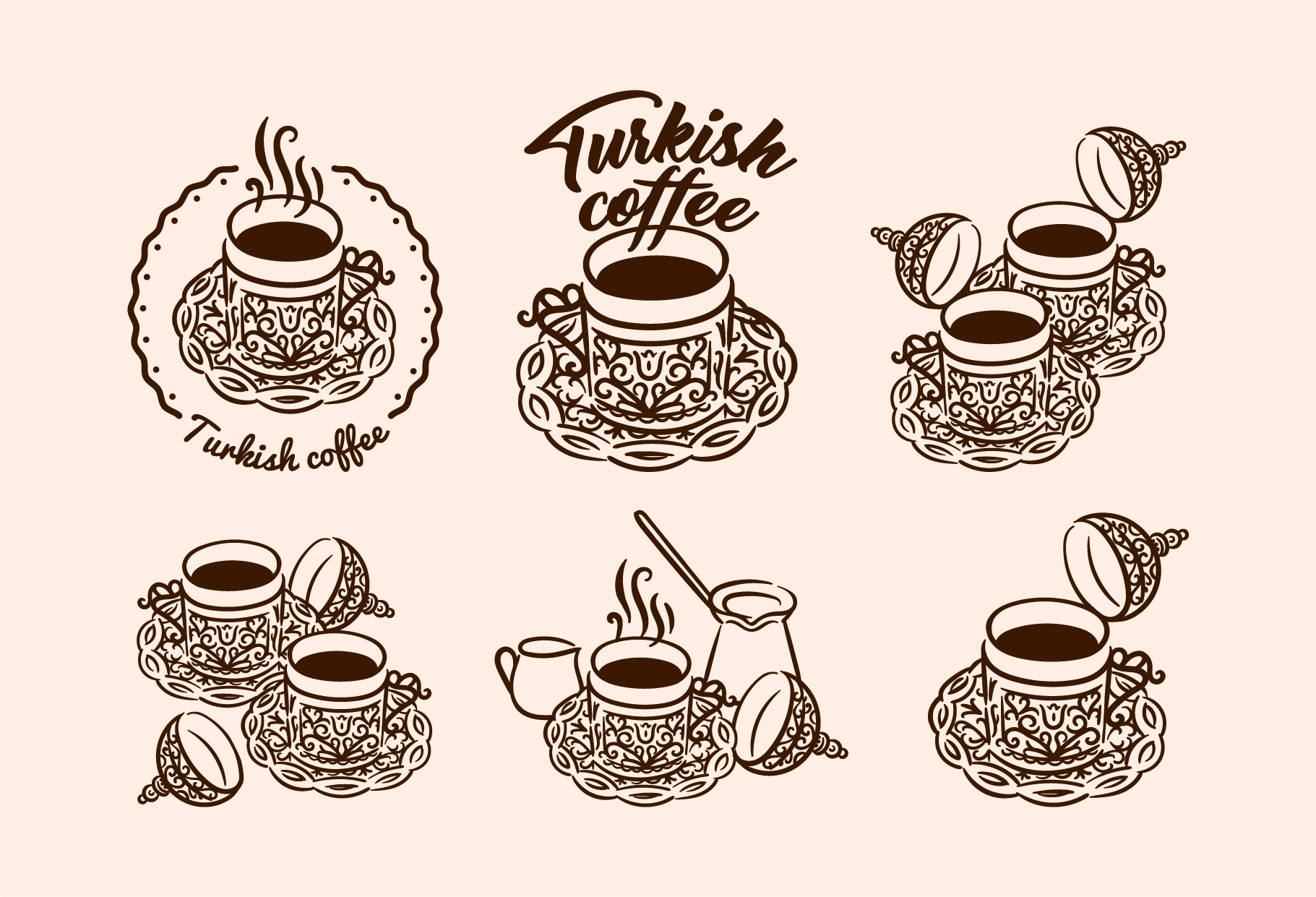 Turkish coffee illustration, a Food Illustration by Artha Design Studio