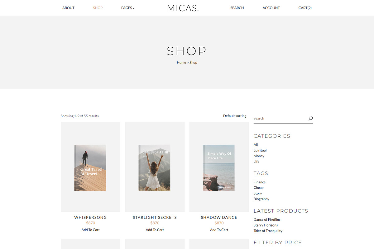 Micas – Bookstore Website Template, a HTML Template by TemplatesJungle