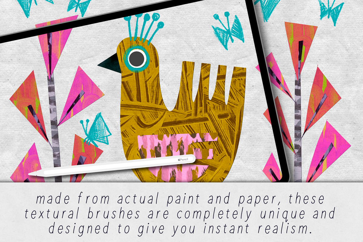 Textural Illustration for Procreate, a Brush Add-On by UPROOT | Creative Market