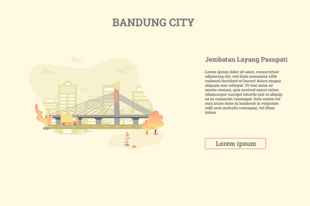 Jembatan Pasupati Bandung City, a Templates & Theme by Sign Vector