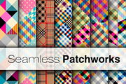 Seamless vector patterns. Patchwork