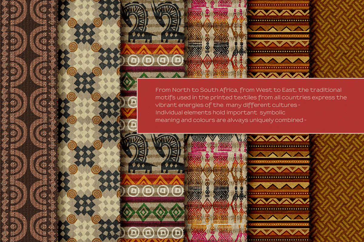 Africa Textile Fabric Tiles, a Texture Graphic by JoZOO