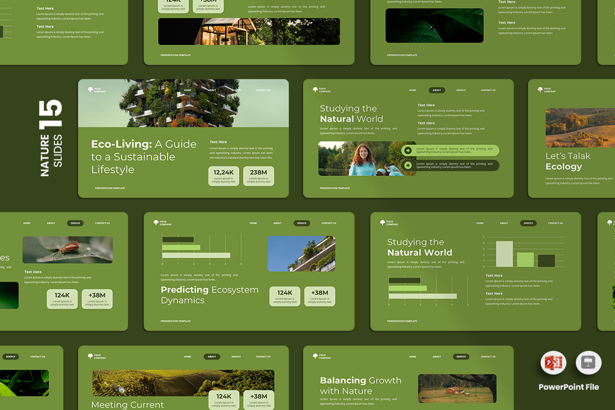 Ecosystem Education - PowerPoint, a Presentation Template by QR Design ...