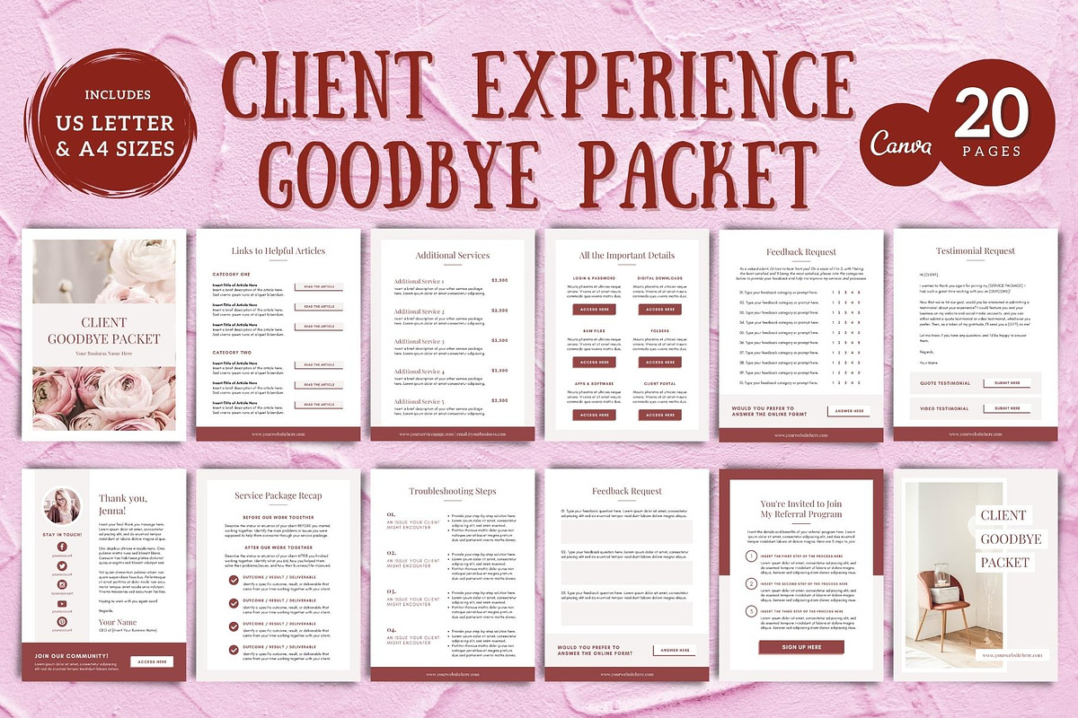 Client Experience Template Bundle, a Magazine Template by ProductiveandFree