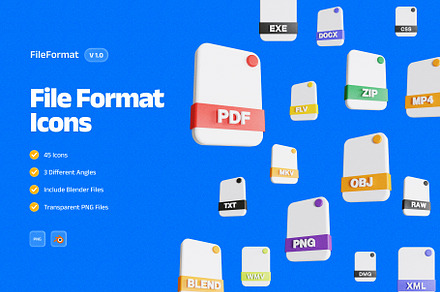 60 3D Web Icons | 3D Models ~ Creative Market