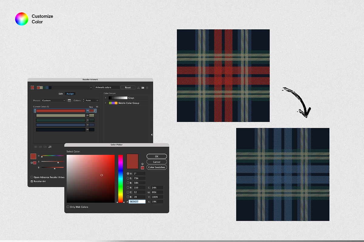 Custom Plaid Bundle Patterns, a Pattern Graphic by Swatch Supply