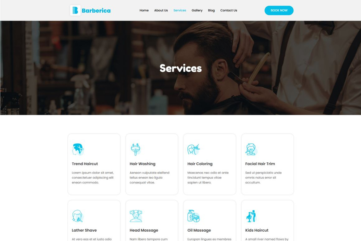 Barberica - Hair Salons Elementor Kit