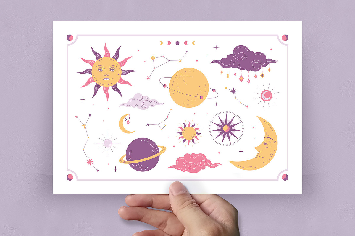Astrology Illustrations, an Object Graphic by DesignerCandies