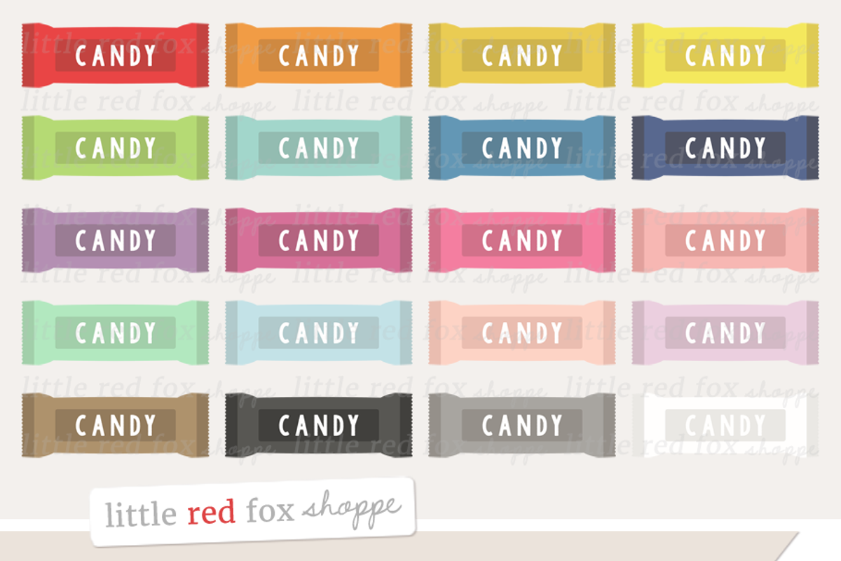 Candy Bar Clipart, an Illustration by Little Red Fox Shoppe | Creative ...