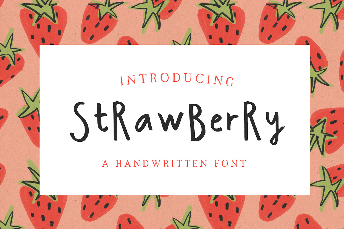 Strawberry Handwritten Font, a Script Font by Craft & Bear