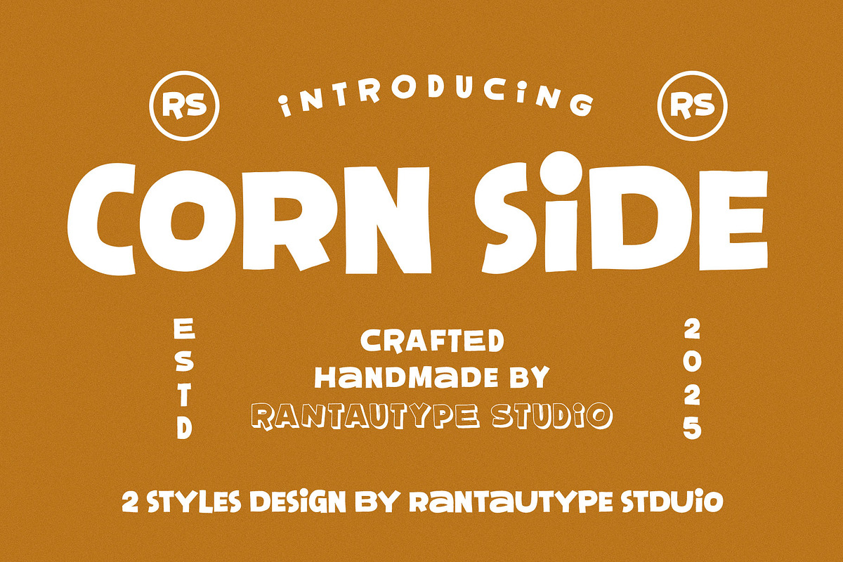 Corn Side Display Modern Font, a Slab Serif Font by RantautypeStudio