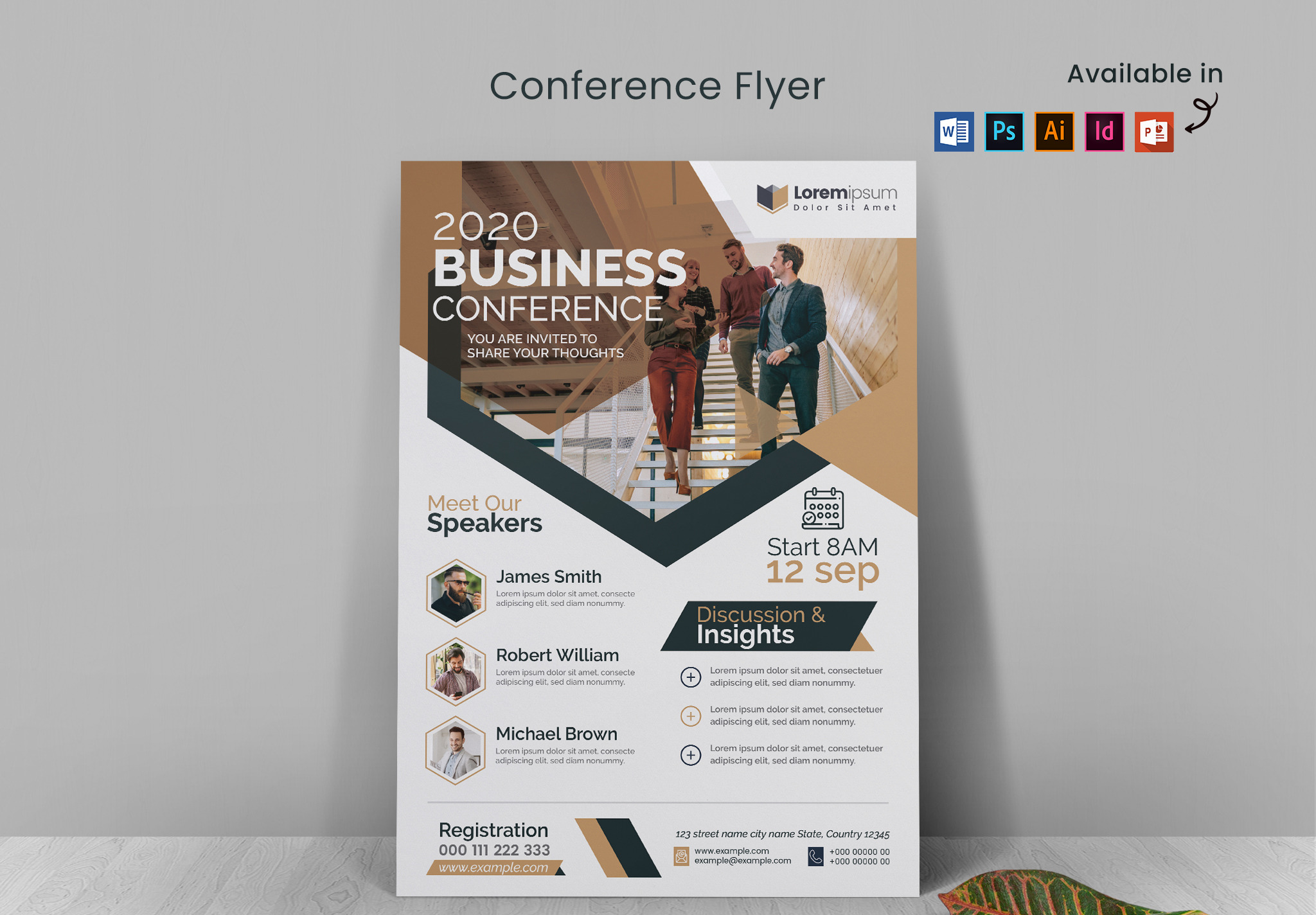 Annual Summit Conference Flyer | Flyer Templates ~ Creative Market