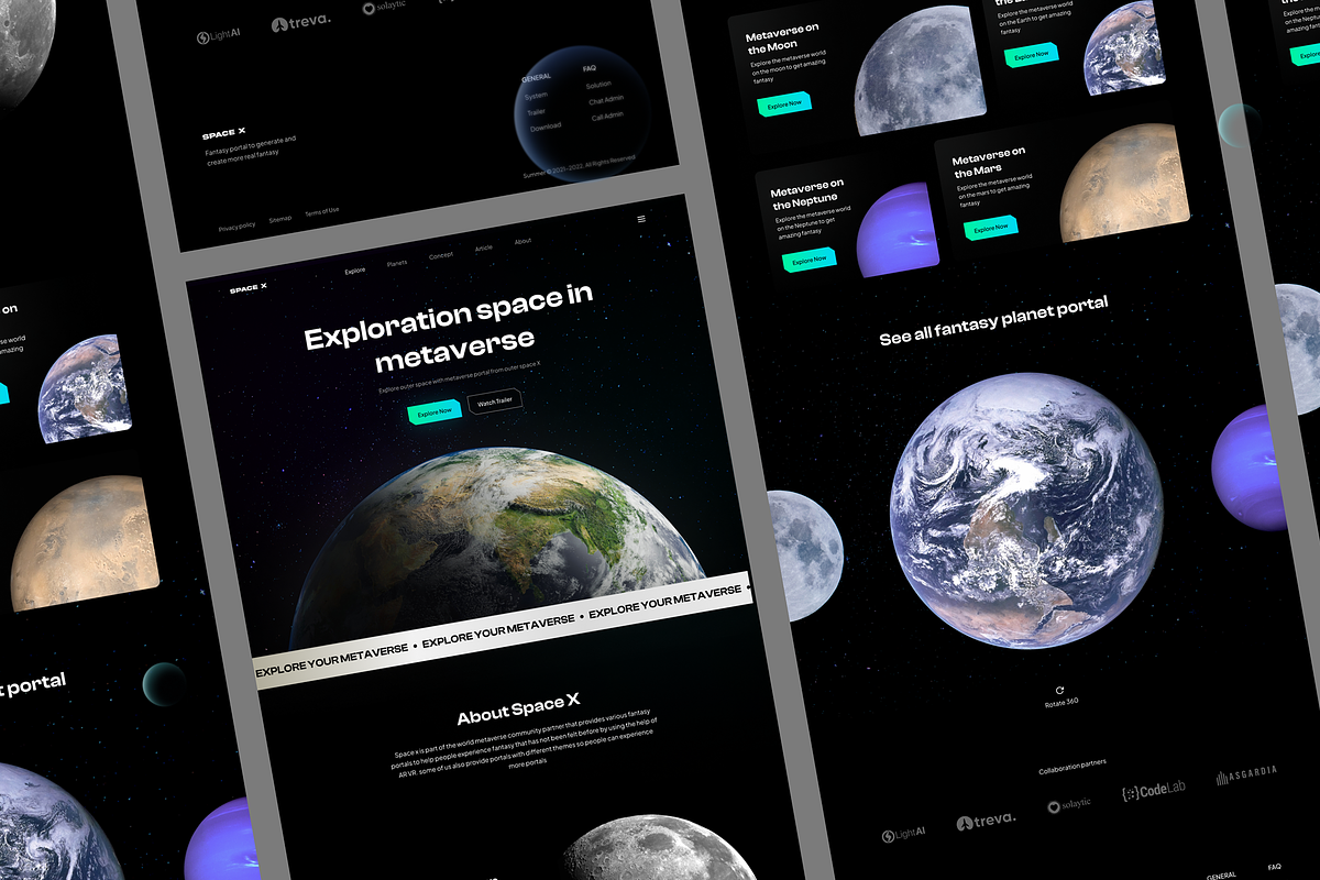 Space X - Metaverse Landing Page, a Landing Page Template by SLAB! Design