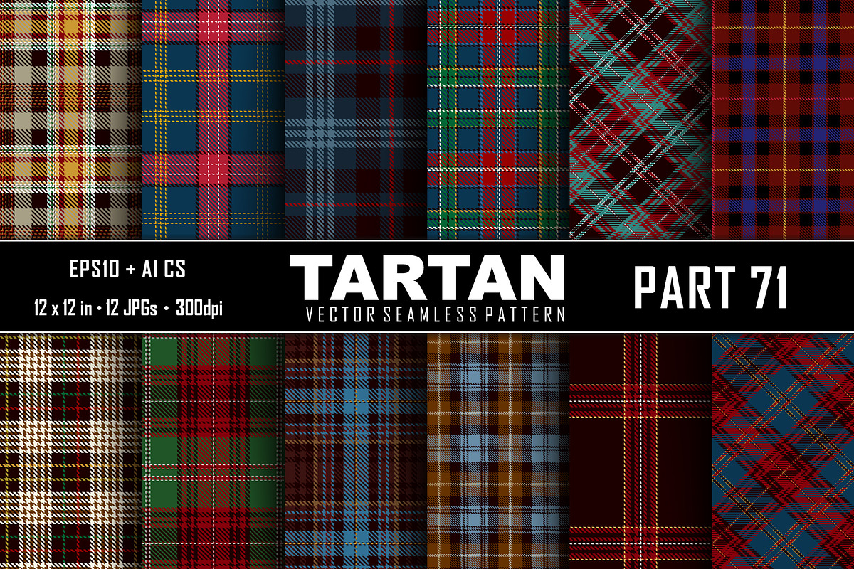Seamless Tartan Pattern. Part–71, a Pattern Graphic by Vectorchoice