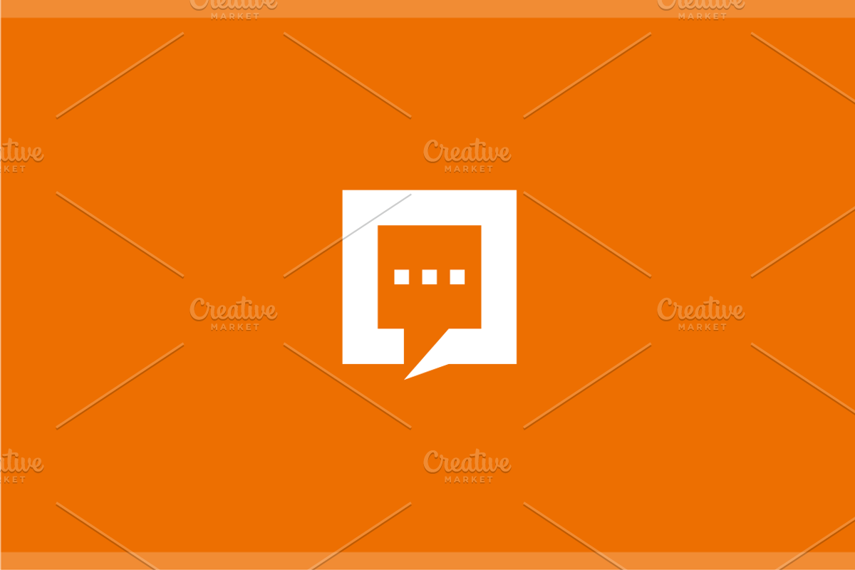 Square Chat Logo, a Branding & Logo Template by yopie