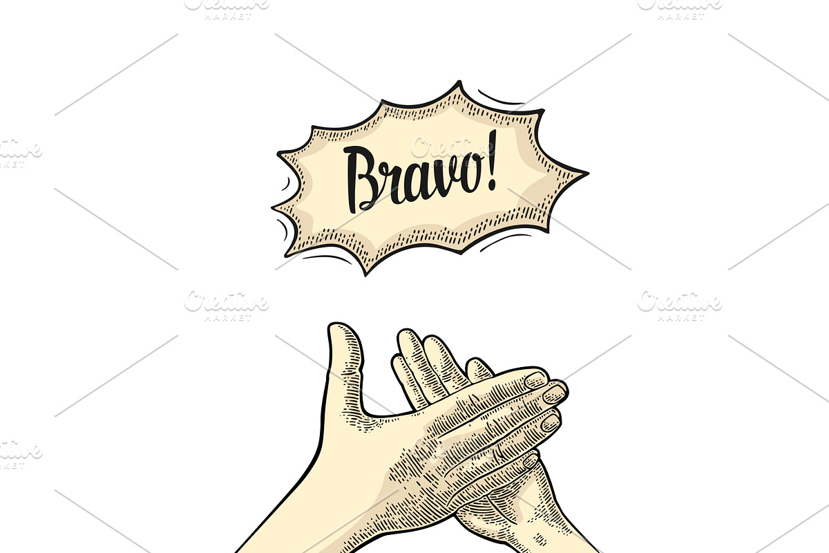 Man clapping hands, applause sign., a Person Illustration by MoreVector ...