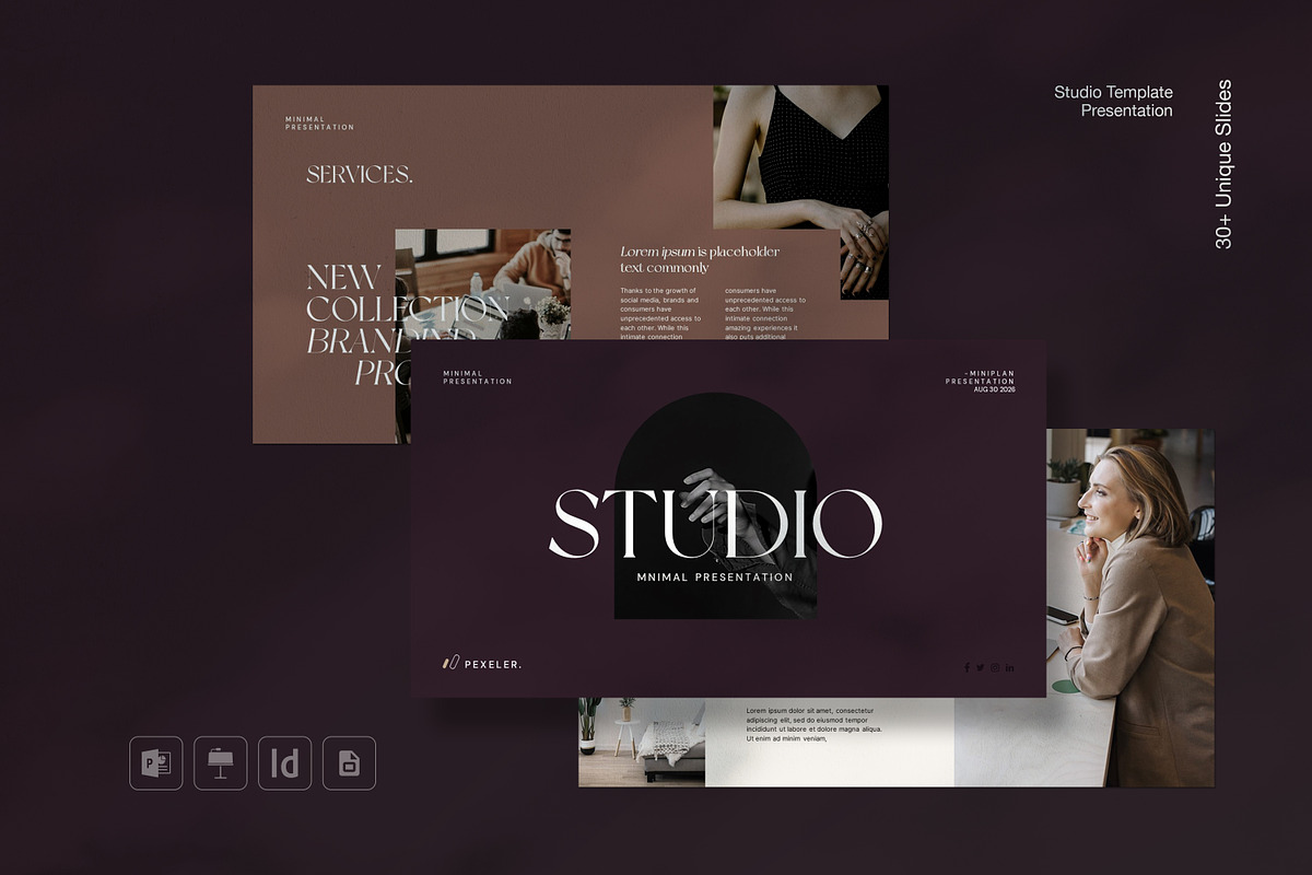 Studio Portfolio PowerPoint Template, a Presentation Template by ...