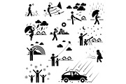 Weather Climate Atmosphere Season, an Icon by Leremy Stick Figures