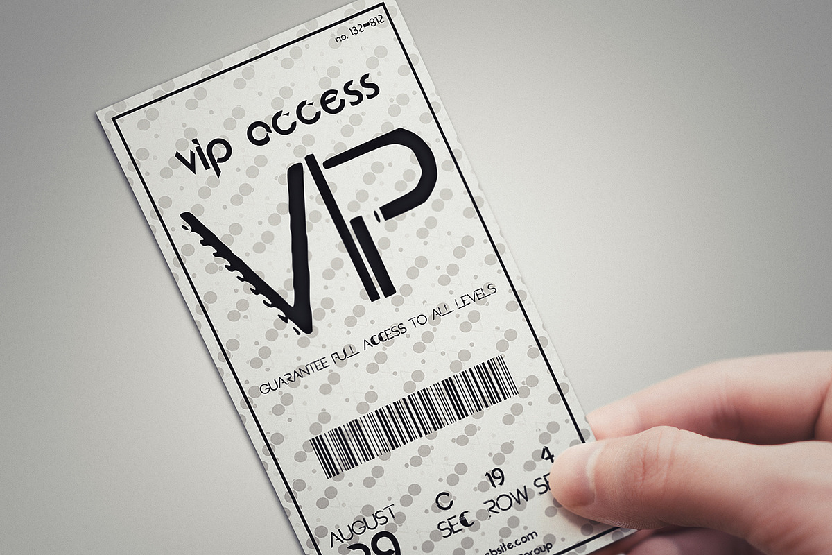 Elegant simple VIP PASS card, a Card Template by Tzochko